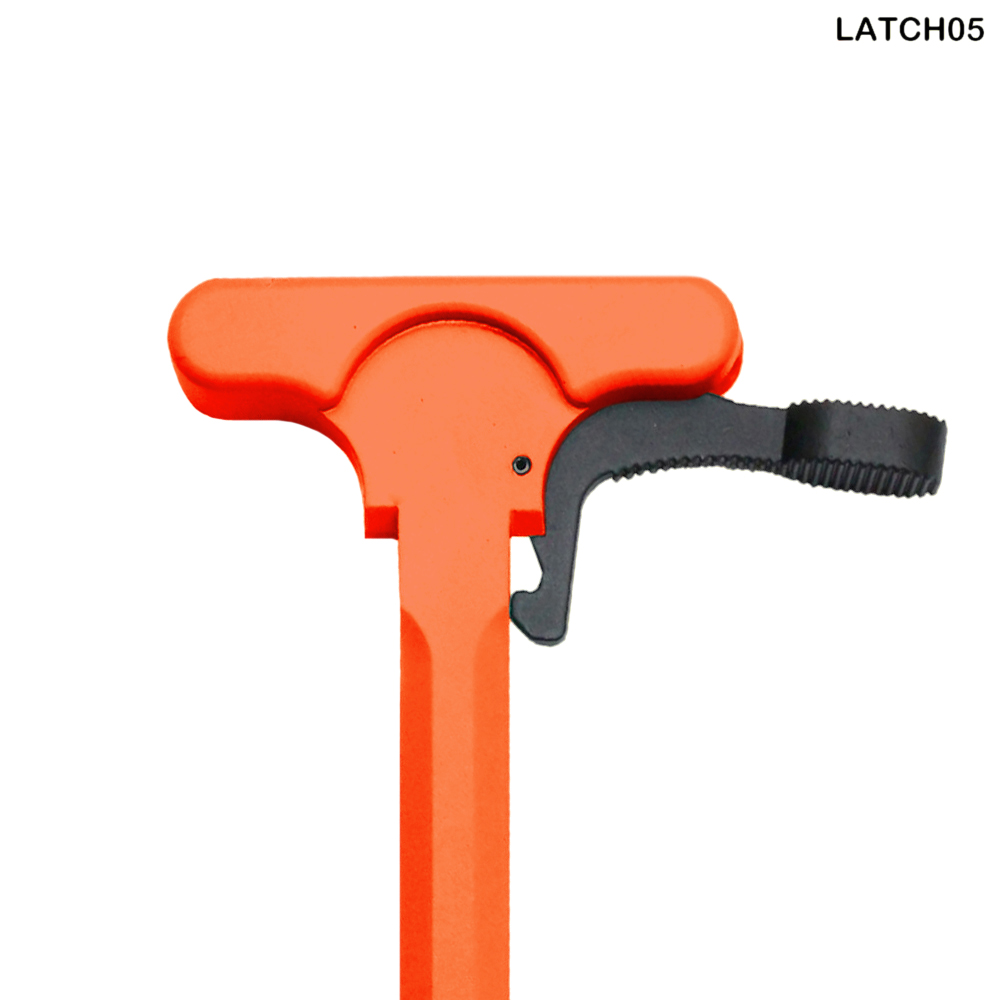 AR-15 Tactical Charging Handle - Cerakote Hunter Orange - with LATCH OPTION