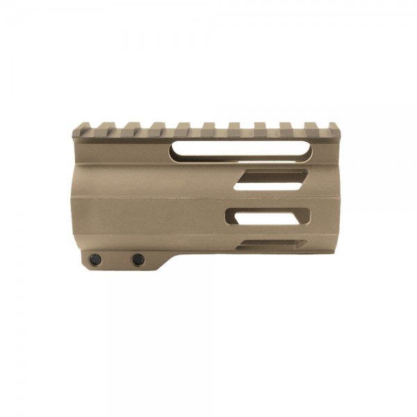 CERAKOTE FLAT DARK EARTH| AR-15 4" M-Lok Super Slim Free Float Handguard