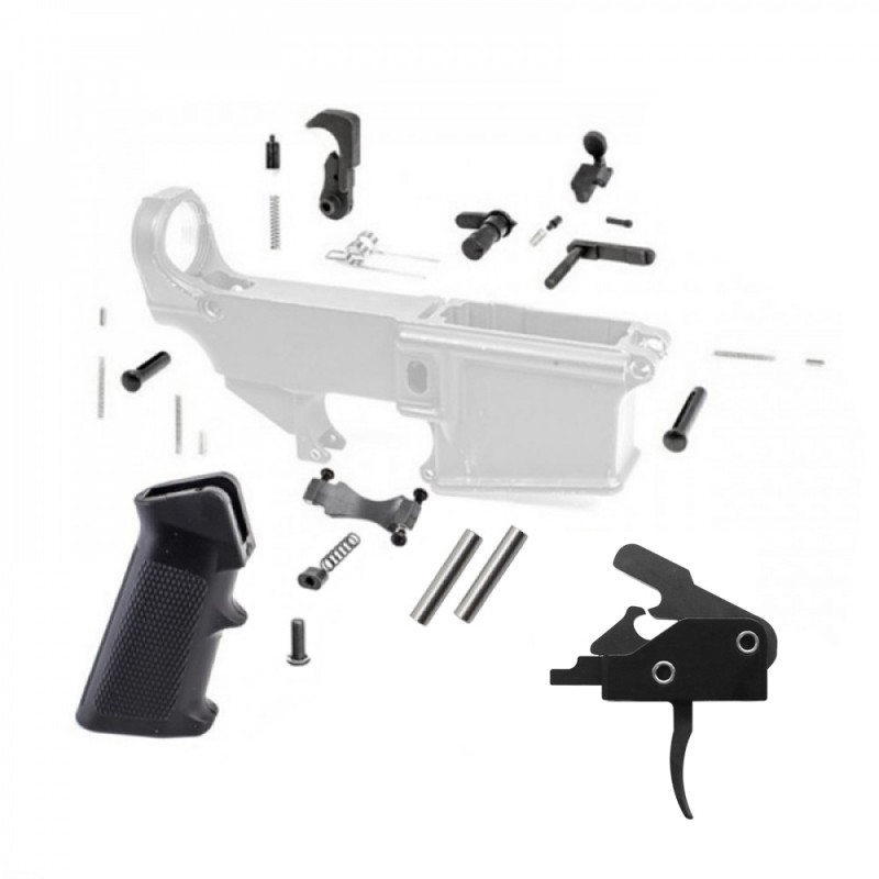 308 Lower Parts Kit w/ Standard Grip & Drop-In Trigger System