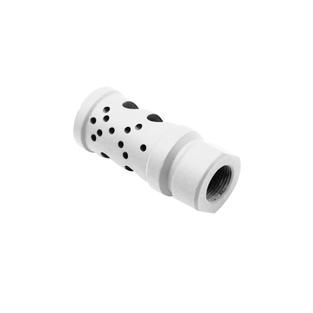 AR-15/.223/5.56 Ported Muzzle Brake Compensator ½”x28-Cerakote Bright White