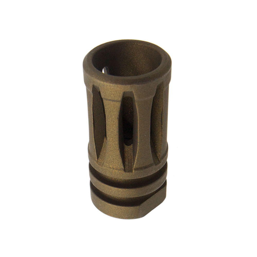 A2 Muzzle Brake for 1/2"x28 Pitch - 5 Ports - Cerakote Brunt Bronze