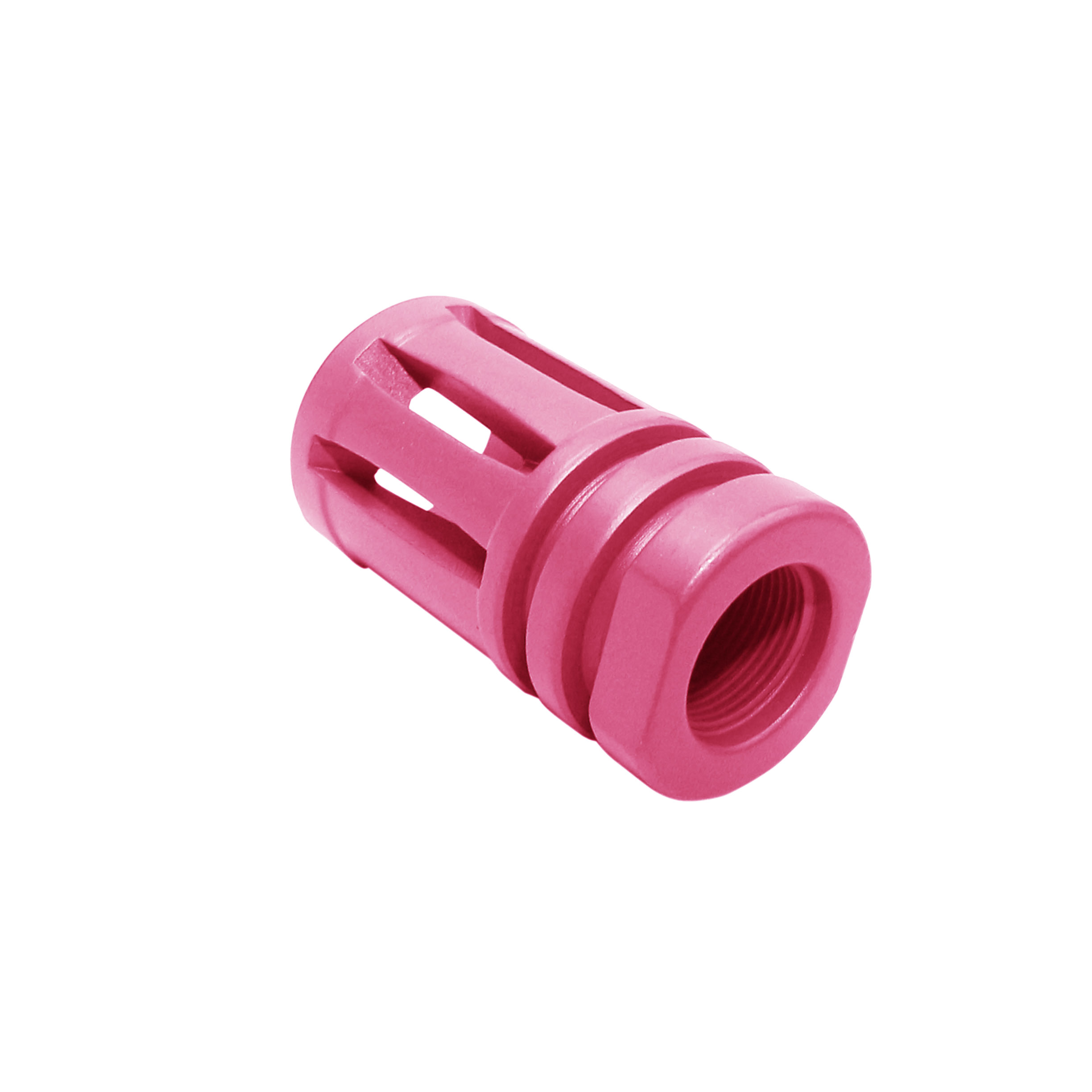 A2 Muzzle Brake for 1/2"x28 Pitch - 5 Ports - Cerakote Pink