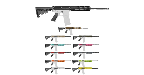 AR15 16" RIFLE BUILD KIT W/ 10" QUAD RAIL HANDGUARD BCG LPK & STOCK KIT ...