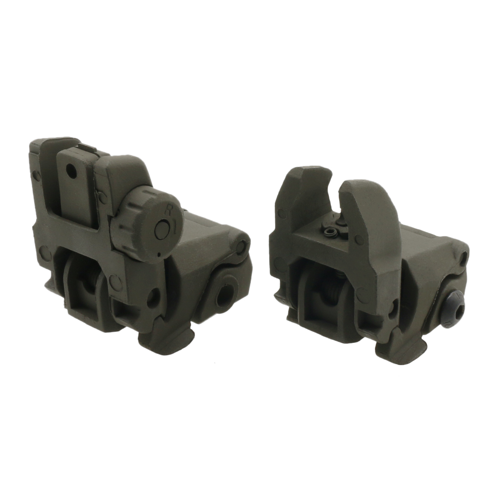 Polymer Front and Rear Sight -Spring Loaded- Cerakote ODG