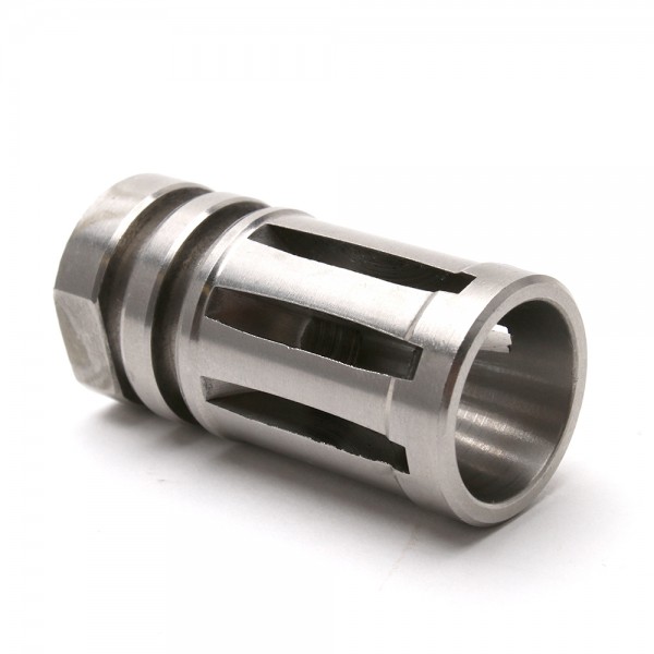 A2 Stainless Steel Muzzle Brake for 1/2"x28 Pitch - 5 Ports