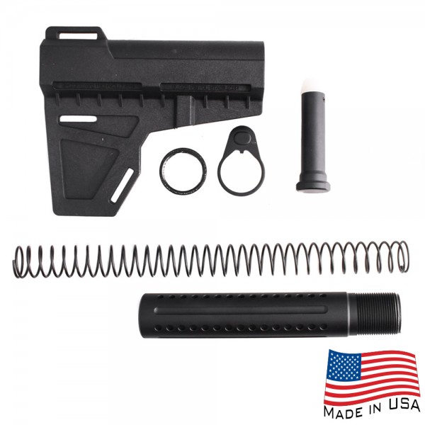 AR-15 Shockwave Blade with Custom Pistol Buffer Tube Kit