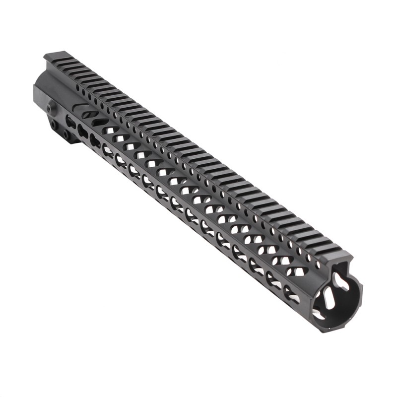AR-15 15" Extended Rifle Length Free Float Super Slim Monolithic Keymod ...
