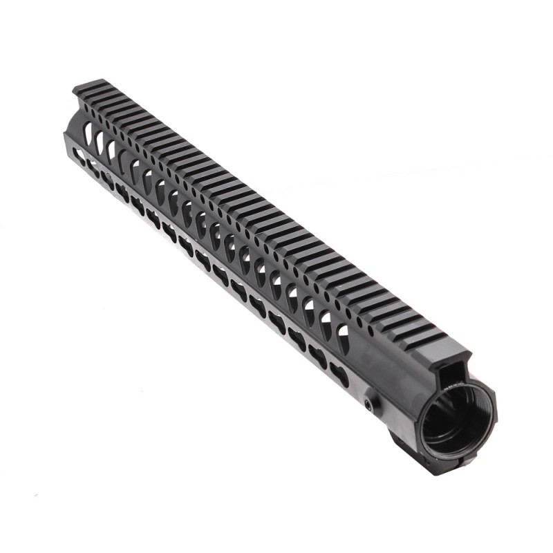 AR-15 15" Extended Rifle Length Free Float Super Slim Monolithic Keymod ...