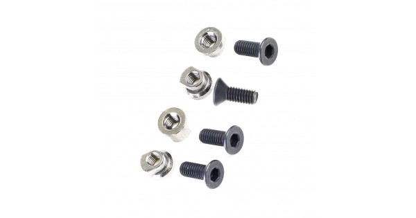 4 Set Keymod Rail Screws & Nuts - Black & Stainless