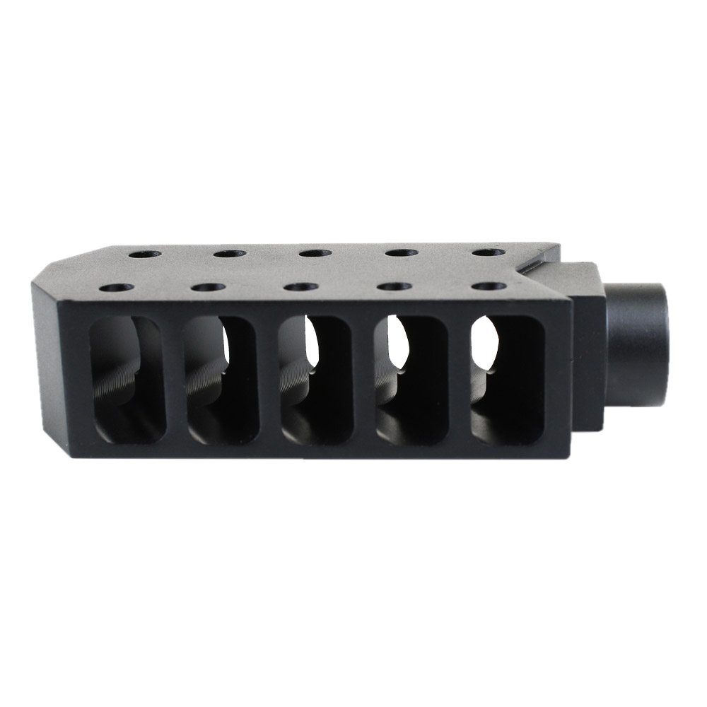 AR-15 Barrett Style "Tanker" Extended Length Muzzle Brake - Black